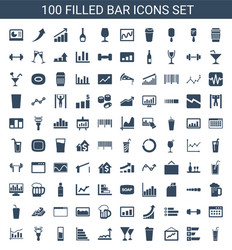 Bar icons Royalty Free Vector Image - VectorStock