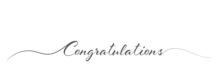 Congratulations hand lettering Royalty Free Vector Image