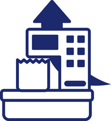 Register machine with price hike arrow up Vector Image