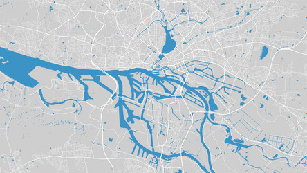 River map weser bremen city germany Royalty Free Vector
