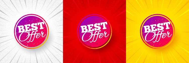 Discounts banner special offer sticker flash Vector Image