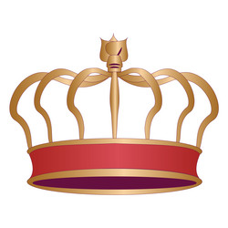 Complex queen crown silhouette Royalty Free Vector Image