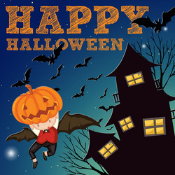 Haunted castle night Royalty Free Vector Image