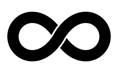 Eternity loop symbol logo endless abstract Vector Image