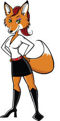 Standing fox pose Royalty Free Vector Image - VectorStock