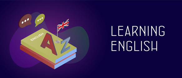Learning english language concept Royalty Free Vector Image