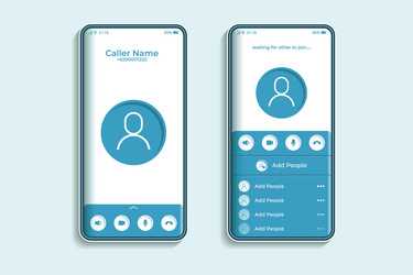 Phone call screen interface Royalty Free Vector Image