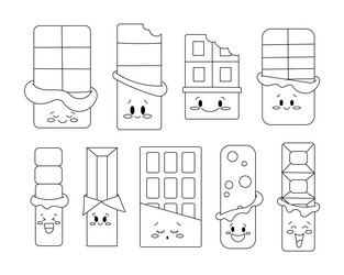Chocolate Bar Coloring Page