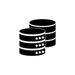 Database icon server icon storage Royalty Free Vector Image