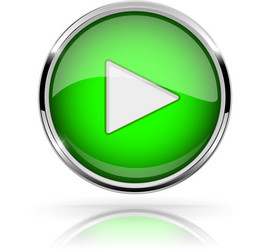 Green play button Royalty Free Vector Image - VectorStock