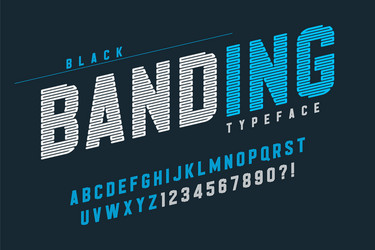 Racing display font design dynamic alphabet Vector Image