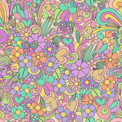 Flower wallpaper entangle art seamless pattern Vector Image