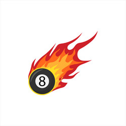 Burning ball fire Royalty Free Vector Image - VectorStock