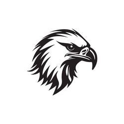 Aggressive eagle or hawk set logo silhouette icon Vector Image