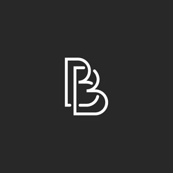 B Monogram Clipart