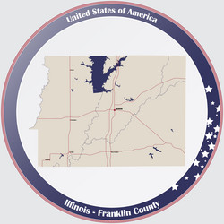Map of franklin county in georgia Royalty Free Vector Image