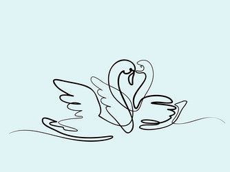 2 swans in love eps10 Royalty Free Vector Image