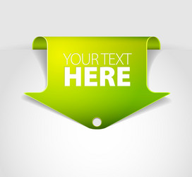 Curved dynamic arrows directional paper bookmark Vector Image