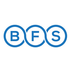 Bfs letter logo design on black background Vector Image