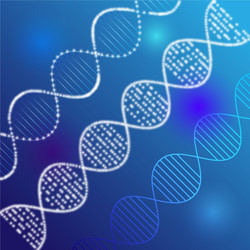 Dna digital sequence code structure with glow Vector Image
