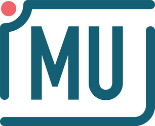 Initial letter um camera logo design template Vector Image