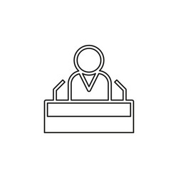 President speech icon public speaker character Vector Image