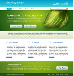 Website design template with green tree Royalty Free Vector