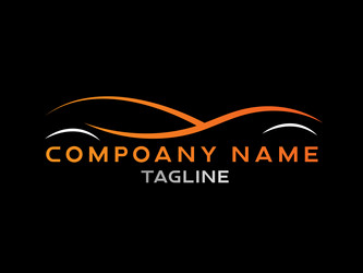 Stylish car logo creative modern Royalty Free Vector Image