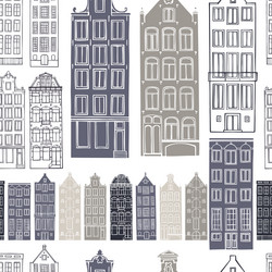 Houses of amsterdam pattern Royalty Free Vector Image
