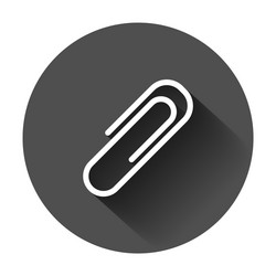 Paper clip attachment icon paperclip on white Vector Image