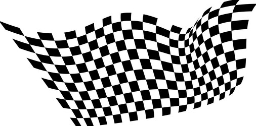 Checkered flag signaling on the race track Vector Image