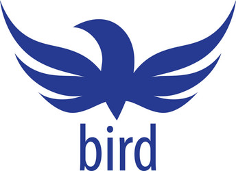 Bird fly logo template Royalty Free Vector Image