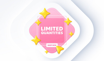Limited quantities symbol special offer sign 3d Vector Image