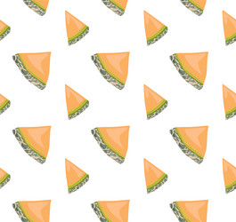 Melon slices are semicircular and triangular Vector Image