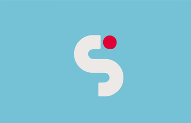S red white blue alphabet letter logo company Vector Image
