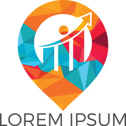 Business and map pointer logo design Royalty Free Vector