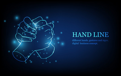 Human hand line different hands gestures Vector Image
