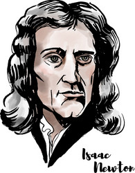Isaac newton funny Royalty Free Vector Image - VectorStock