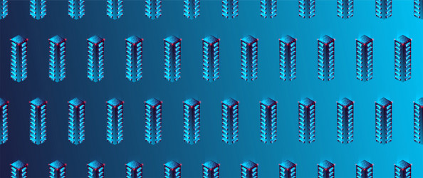 Isometric technology towers simple pattern Vector Image