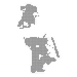 Pixel map of bangladesh dotted Royalty Free Vector Image