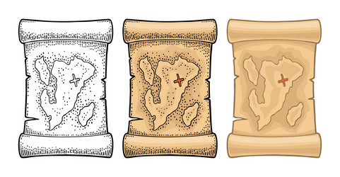Black And White Treasure Maps