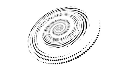 Spiral dotted line element radial spinning Vector Image
