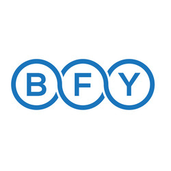 Bfy letter logo design on white background Vector Image