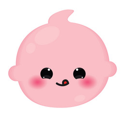 Isolated cute happy baby emoji icon Royalty Free Vector