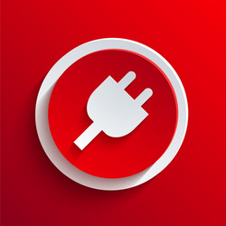 Home page icon square red 3d icon with chrome Vector Image