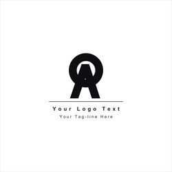 Ao or oa letter logo unique attractive creative Vector Image