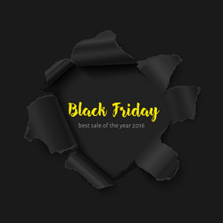 Black torn paper isolated on transparent Vector Image