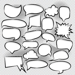 Comic bubble speech balloons cartoon 37 Royalty Free Vector