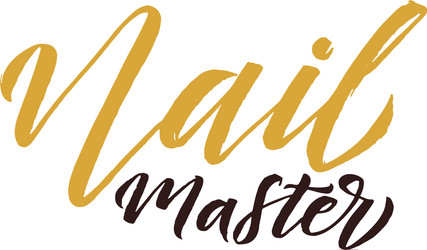 Manicure studio nail master logo beauty Royalty Free Vector