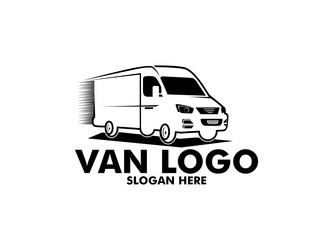 Simple van logo icon on white background Vector Image